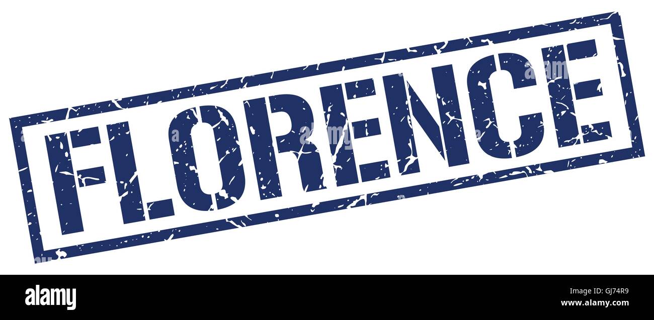 Florence blue square stamp Stock Vector Image & Art - Alamy