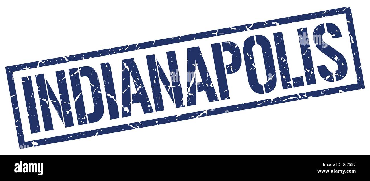 Indianapolis blue square stamp Stock Vector Image & Art - Alamy