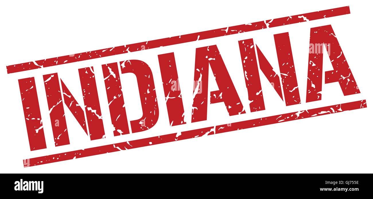 Indiana red square stamp Stock Vector Image & Art - Alamy