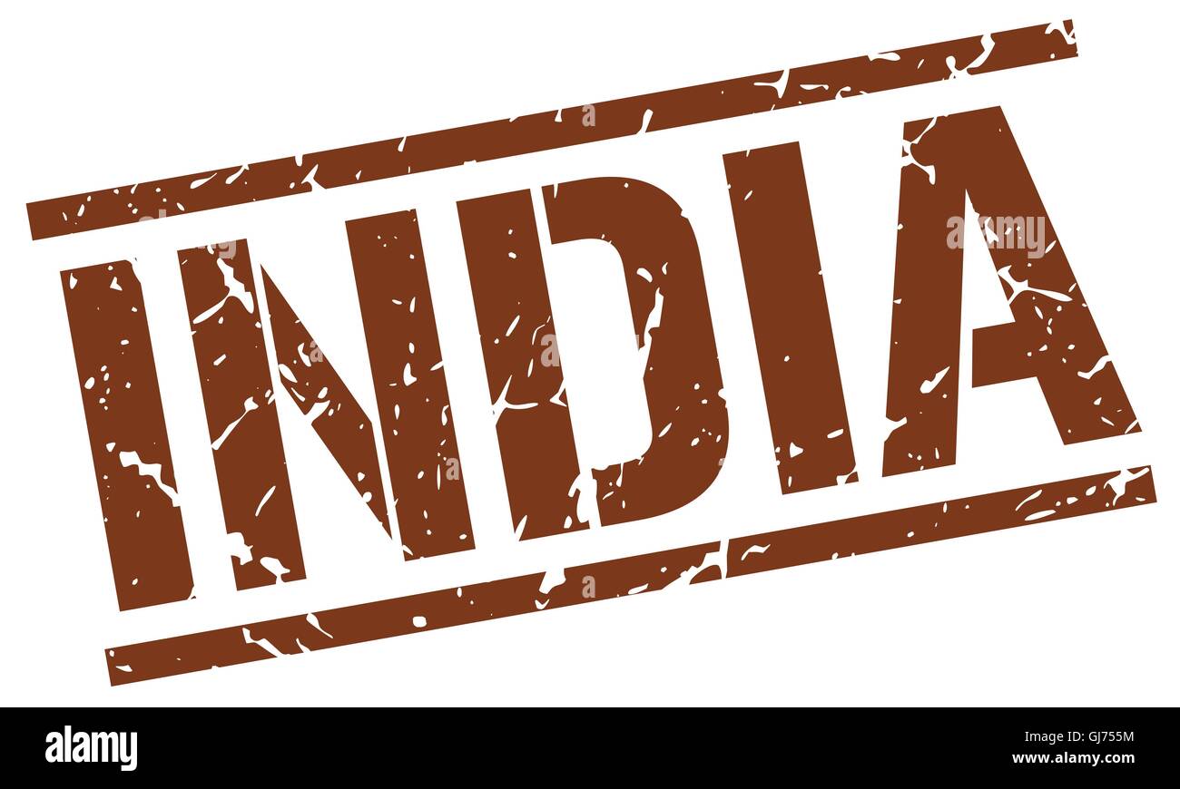 India brown square stamp Stock Vector Image & Art - Alamy