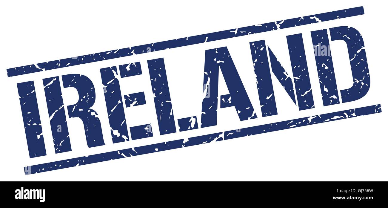 Ireland blue square stamp Stock Vector Image & Art - Alamy