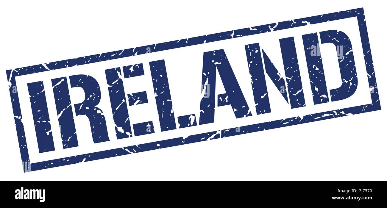 Ireland blue square stamp Stock Vector Image & Art - Alamy