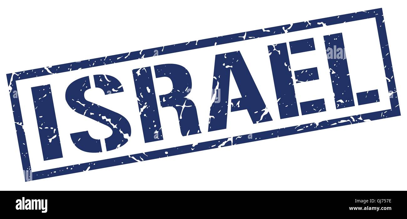 Israel blue square stamp Stock Vector Image & Art - Alamy