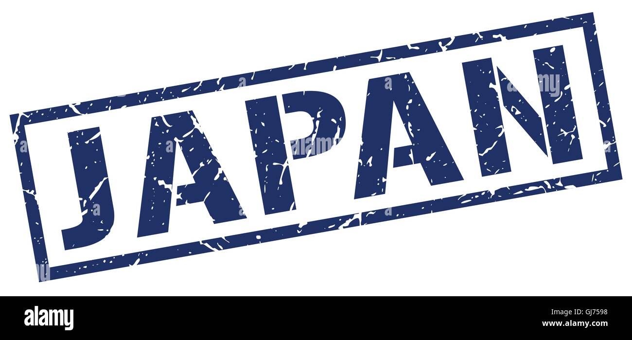 Japan blue square stamp Stock Vector Image & Art - Alamy