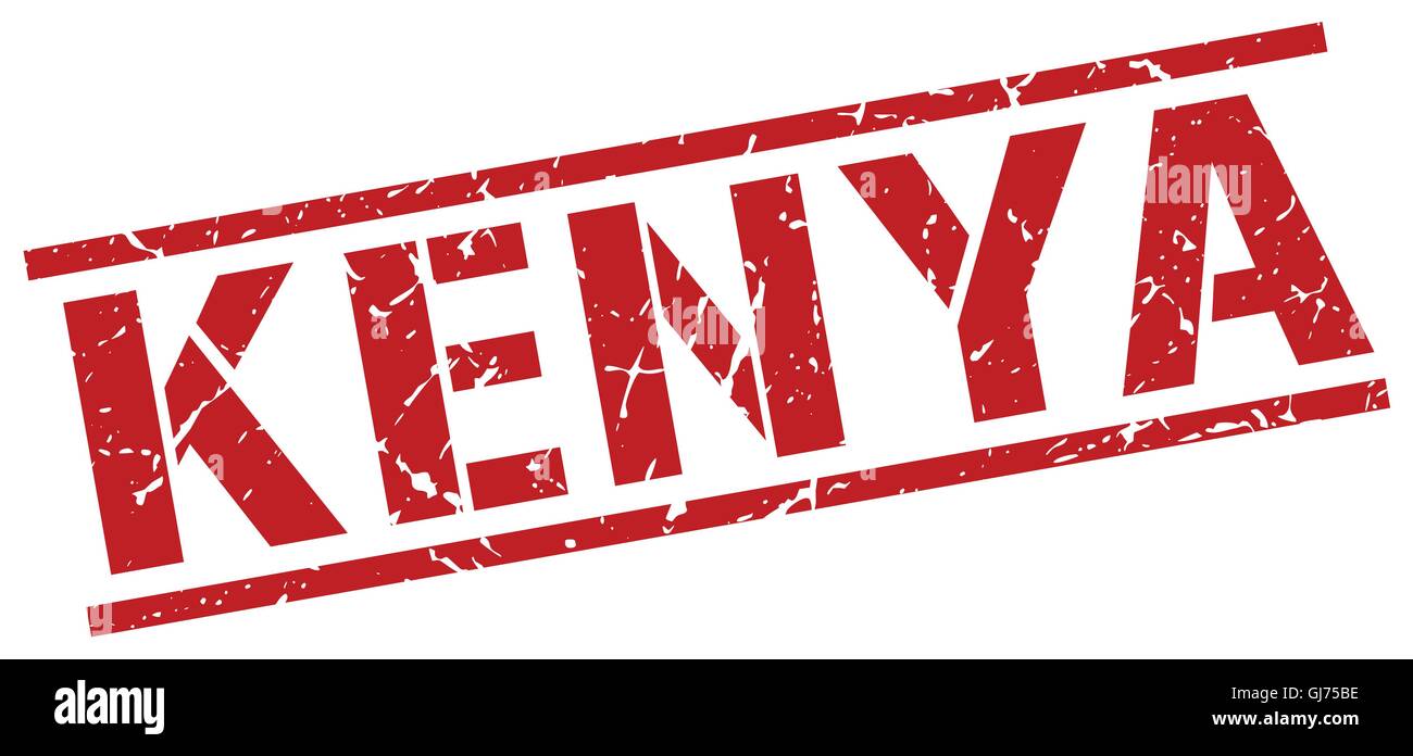 Kenya red square stamp Stock Vector Image & Art - Alamy