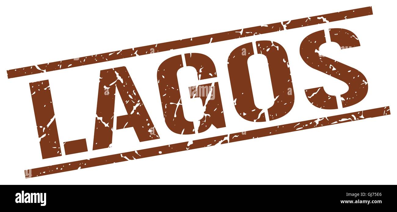 Lagos brown square stamp Stock Vector Image & Art - Alamy