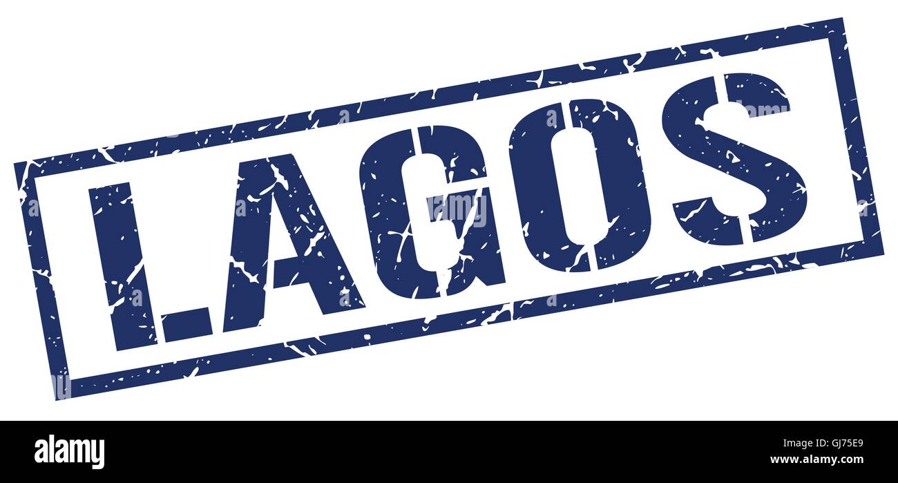 Lagos blue square stamp Stock Vector Image & Art - Alamy
