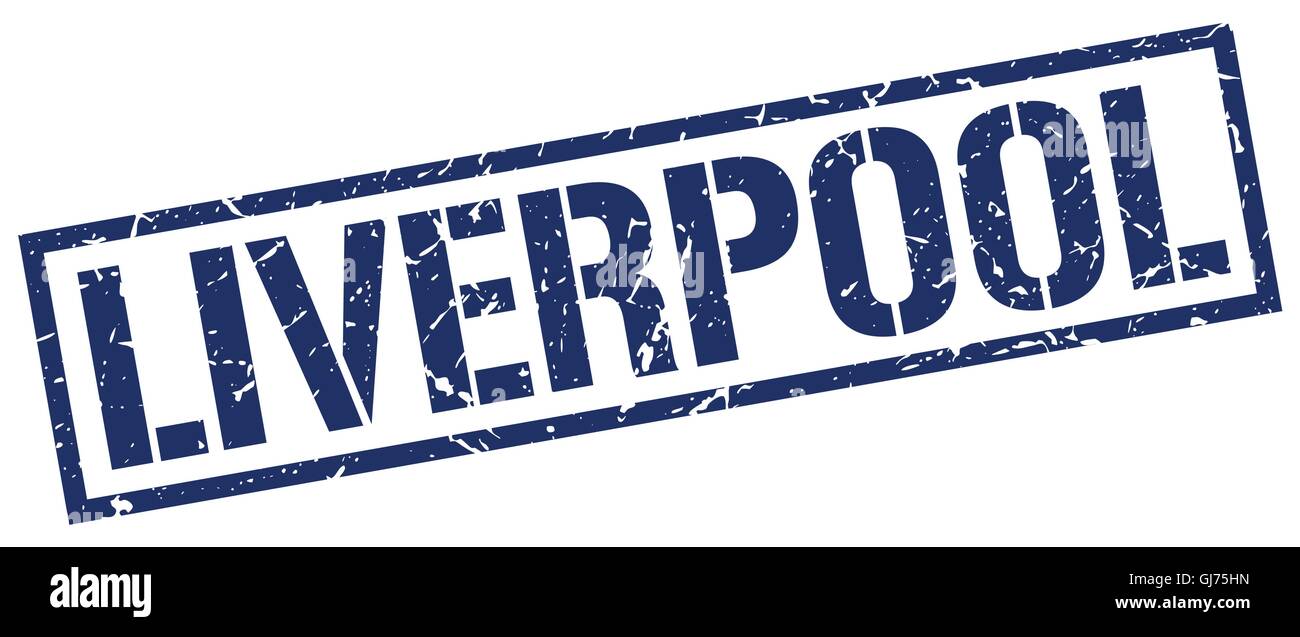 Liverpool blue square stamp Stock Vector Image & Art - Alamy