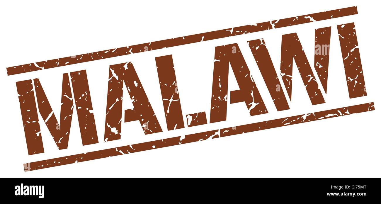Malawi brown square stamp Stock Vector Image & Art - Alamy
