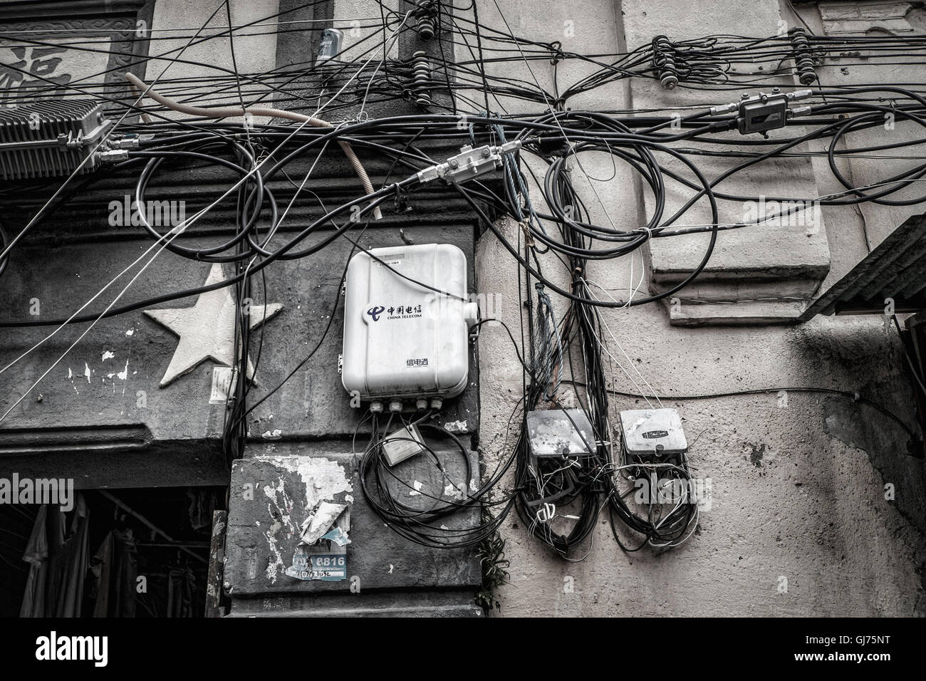 Electrical installation on a street Stock Photo - Alamy