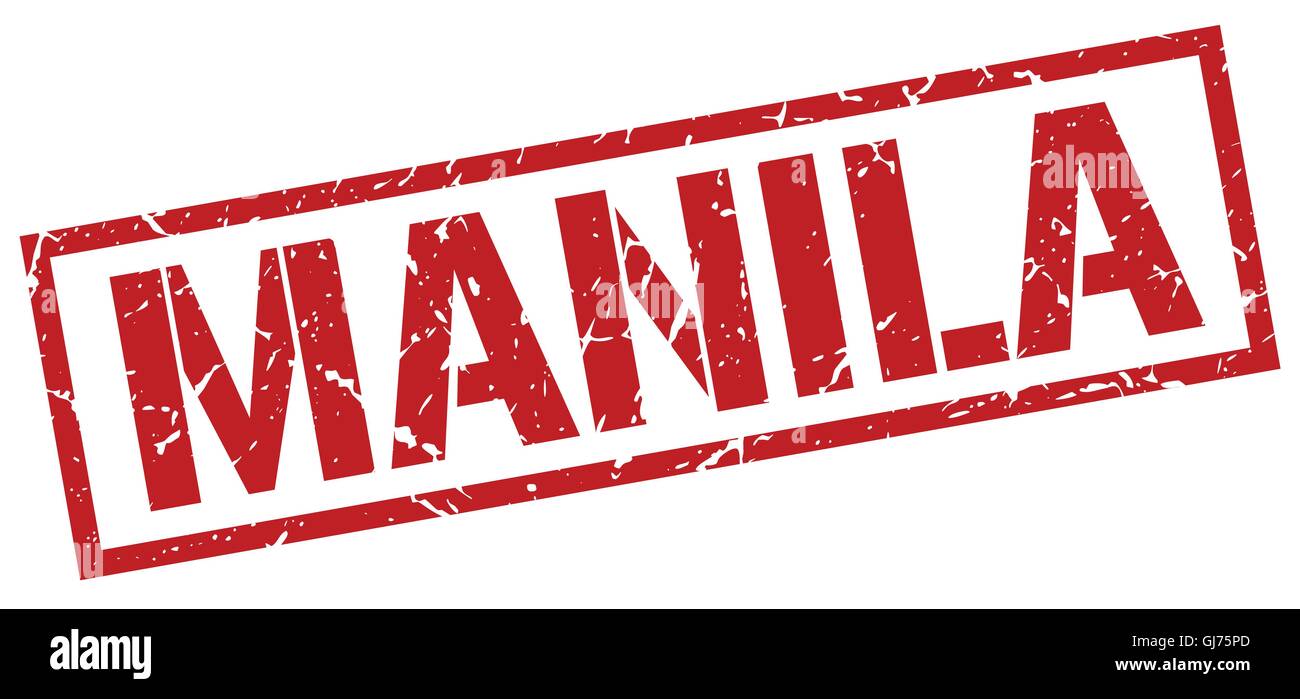 Manila red square stamp Stock Vector Image & Art - Alamy