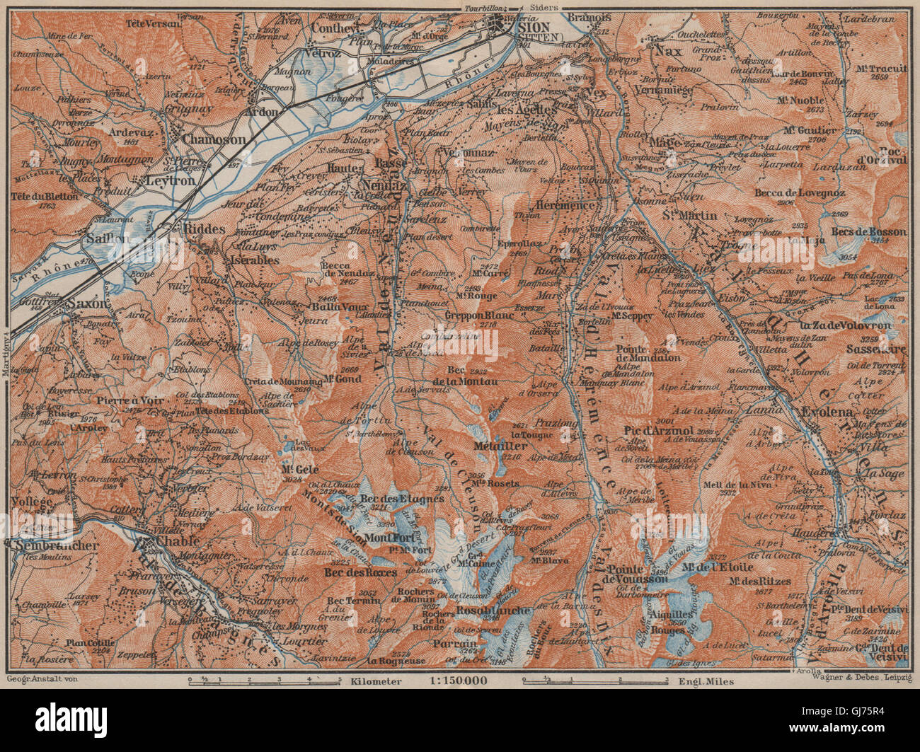 Sion map hi-res stock photography and images - Alamy