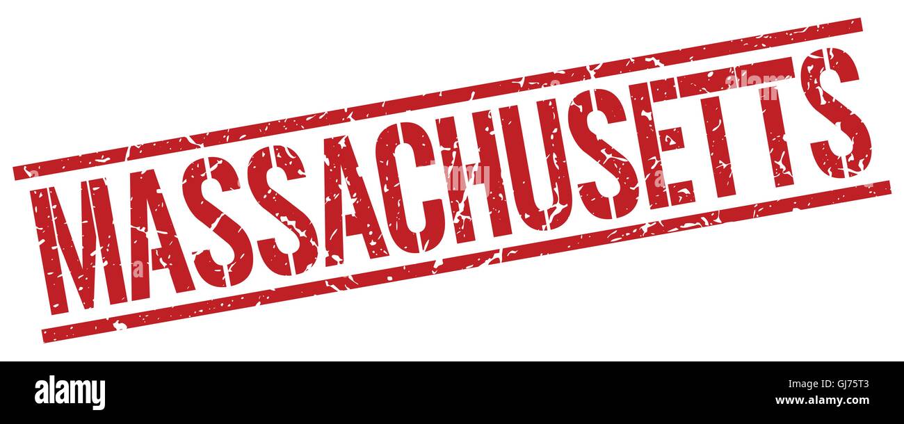 Massachusetts red square stamp Stock Vector Image & Art - Alamy