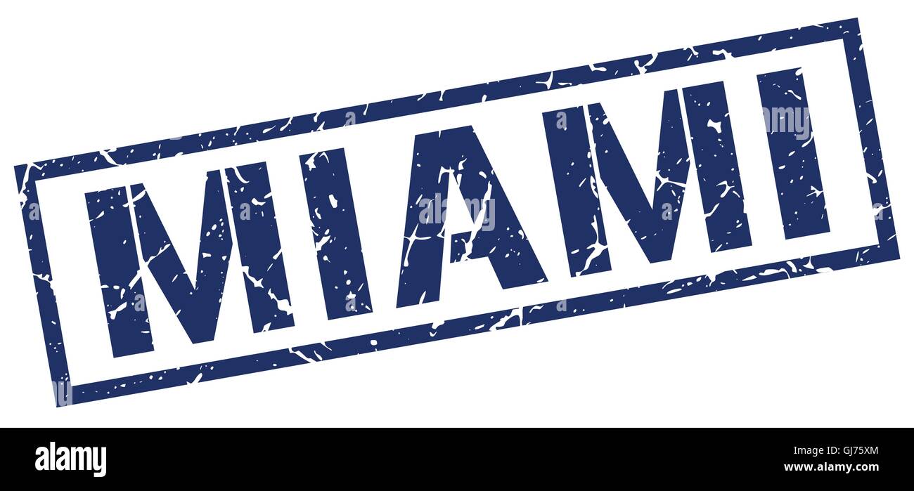 Miami blue square stamp Stock Vector Image & Art - Alamy