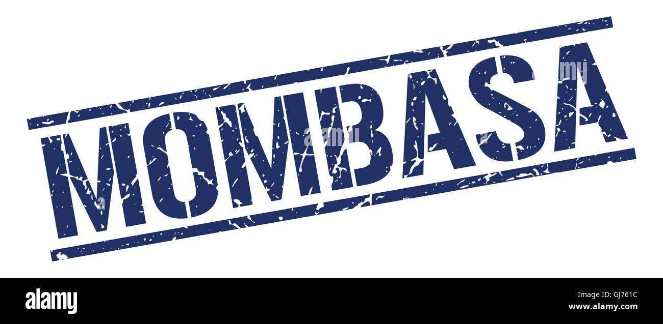 Mombasa blue square stamp Stock Vector Image & Art - Alamy