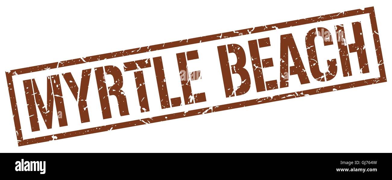 Myrtle Beach brown square stamp Stock Vector Image & Art - Alamy