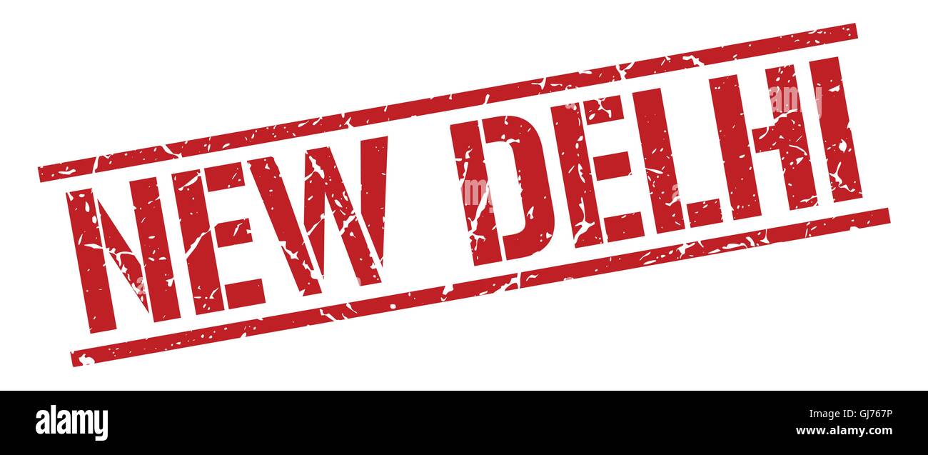 New Delhi red square stamp Stock Vector Image & Art - Alamy