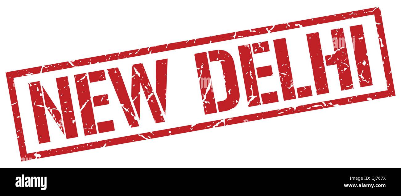 New Delhi red square stamp Stock Vector Image & Art - Alamy