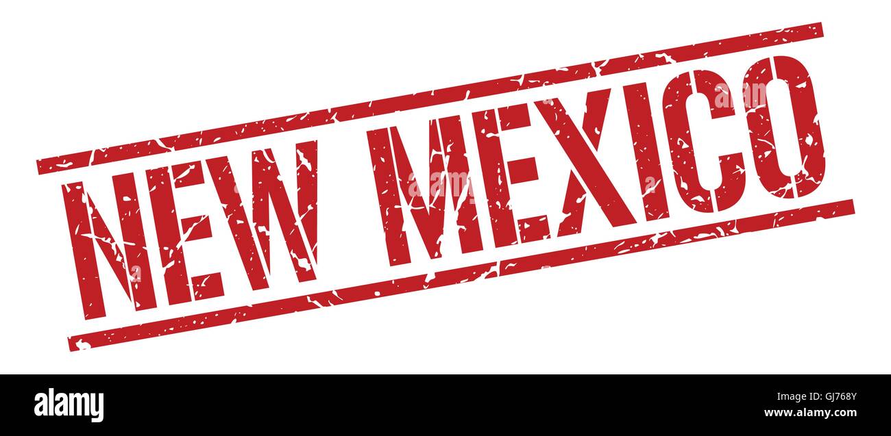 New Mexico red square stamp Stock Vector Image & Art - Alamy