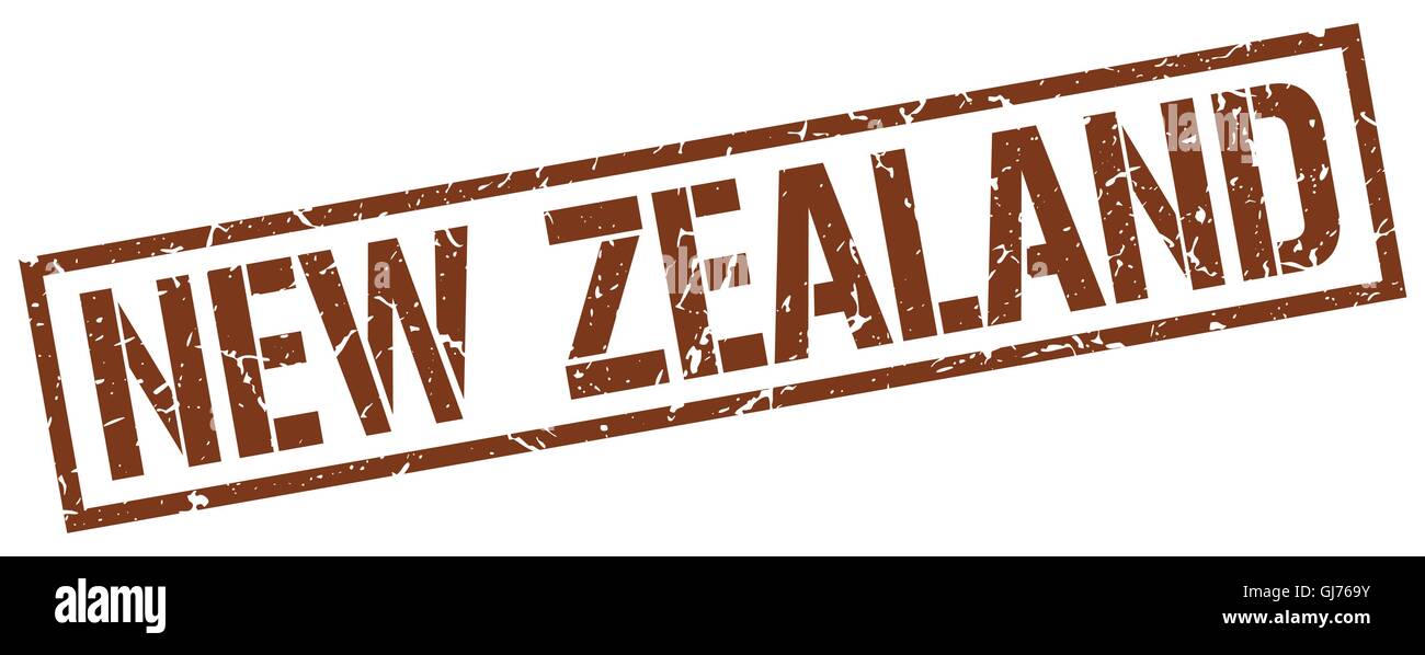 New Zealand brown square stamp Stock Vector Image & Art - Alamy