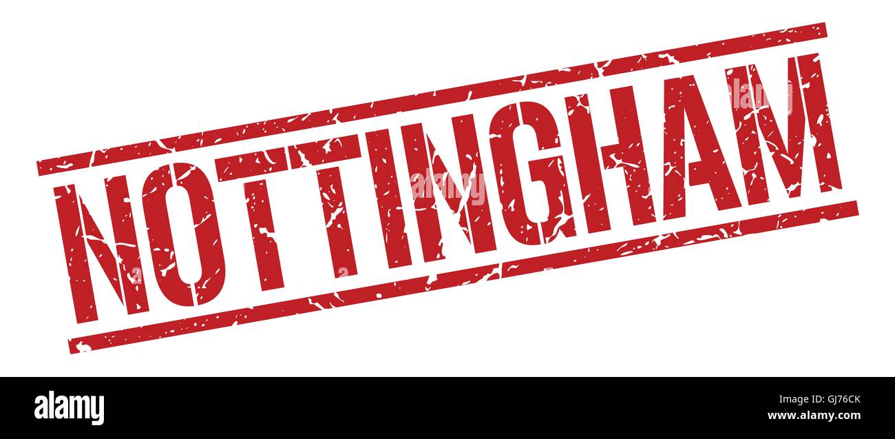 Nottingham red square stamp Stock Vector Image & Art - Alamy