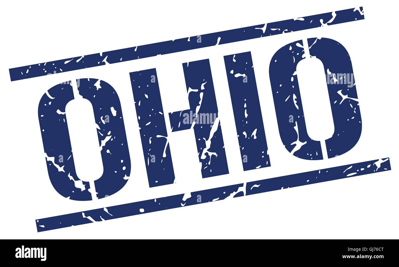 Ohio blue square stamp Stock Vector Image & Art - Alamy