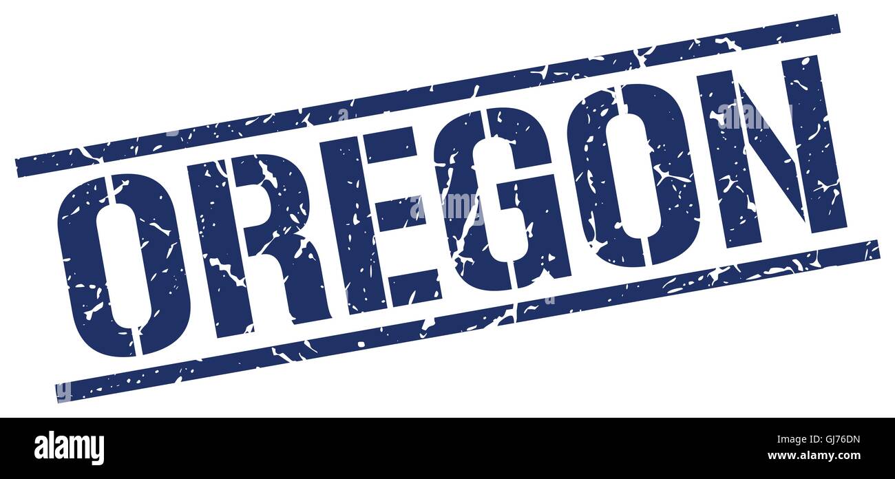 Oregon blue square stamp Stock Vector Image & Art - Alamy