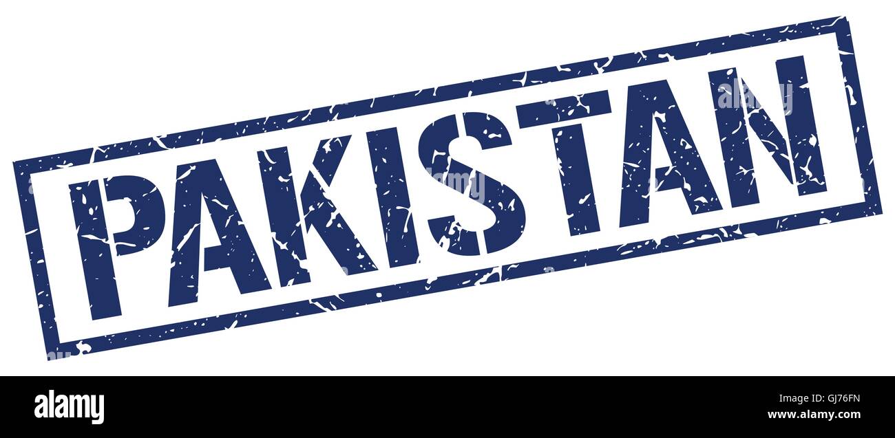 Pakistan blue square stamp Stock Vector Image & Art - Alamy