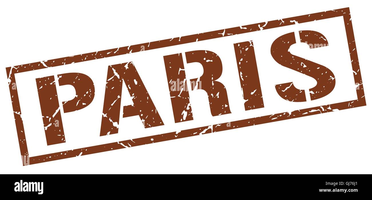 Paris brown square stamp Stock Vector Image & Art - Alamy