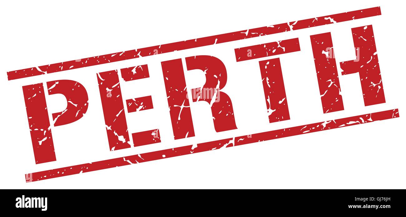 Perth red square stamp Stock Vector Image & Art - Alamy