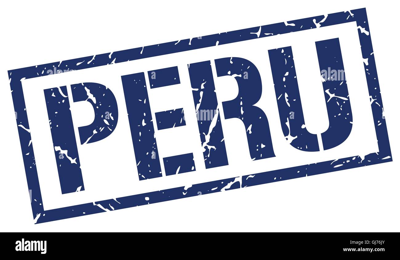 Peru blue square stamp Stock Vector Image & Art - Alamy