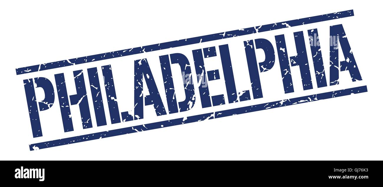 Philadelphia blue square stamp Stock Vector Image & Art - Alamy