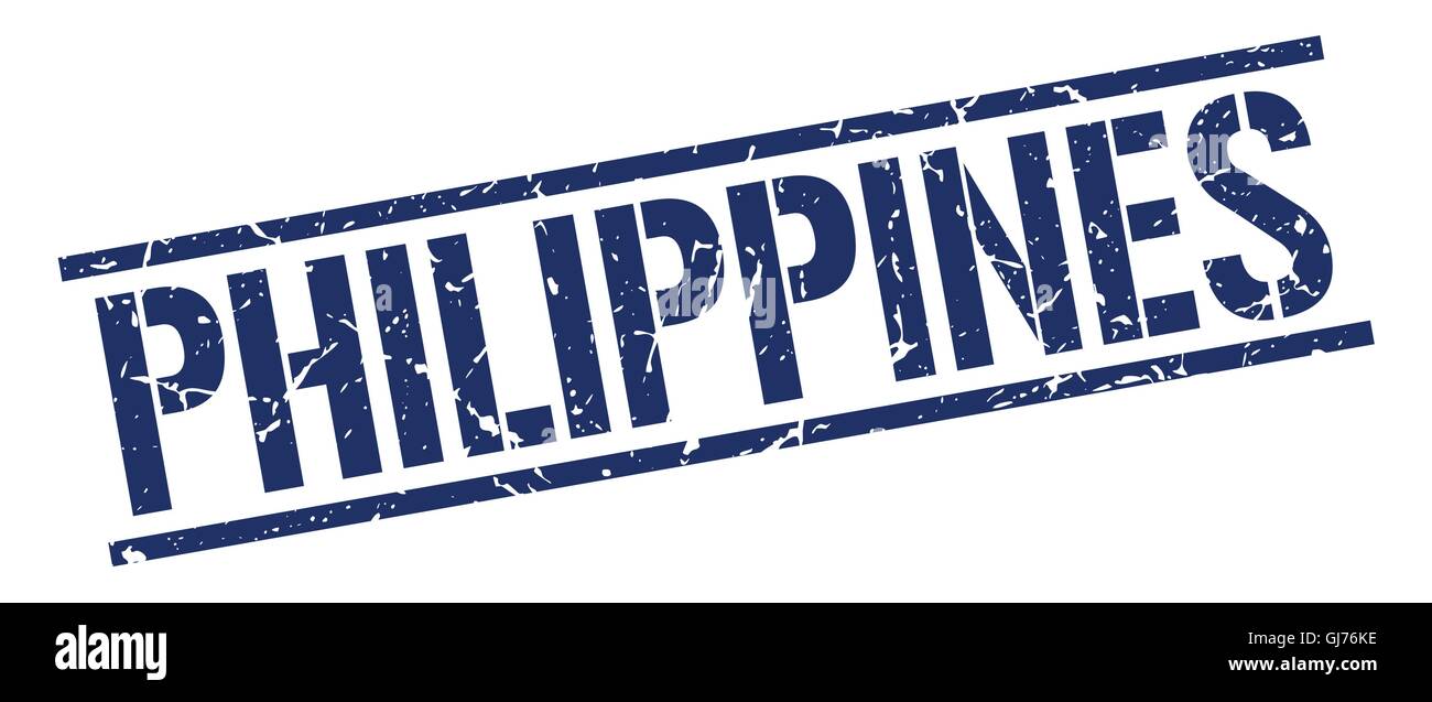 Philippines blue square stamp Stock Vector Image & Art - Alamy