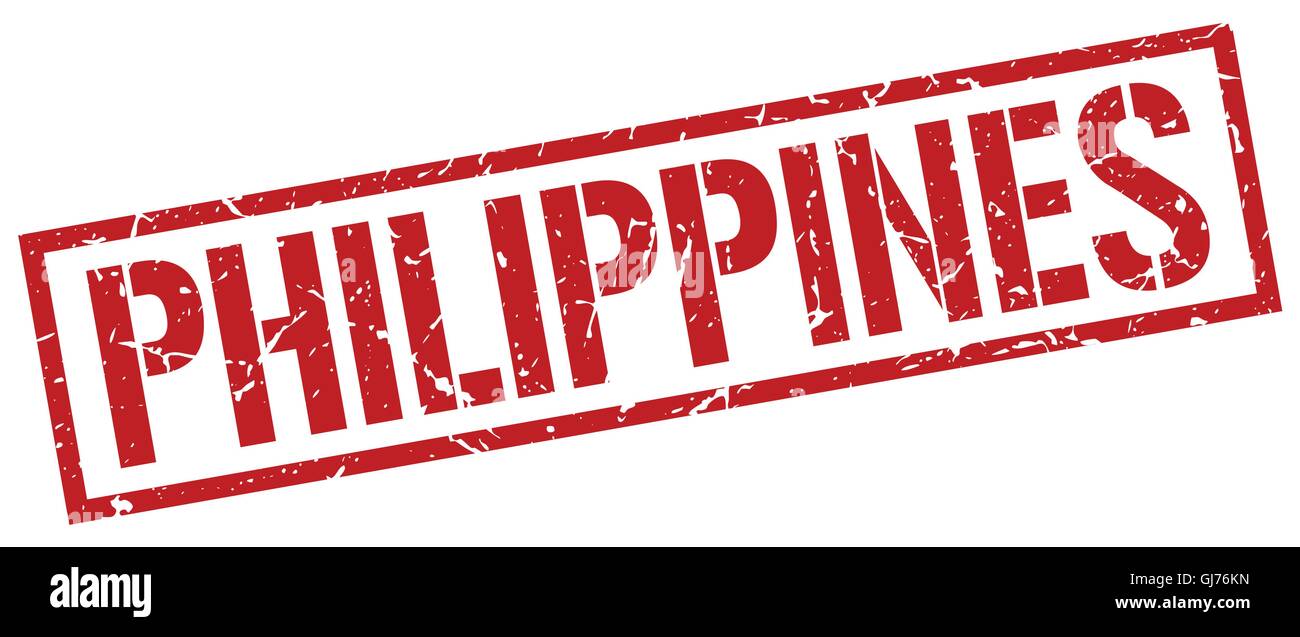 Philippines red square stamp Stock Vector Image & Art - Alamy
