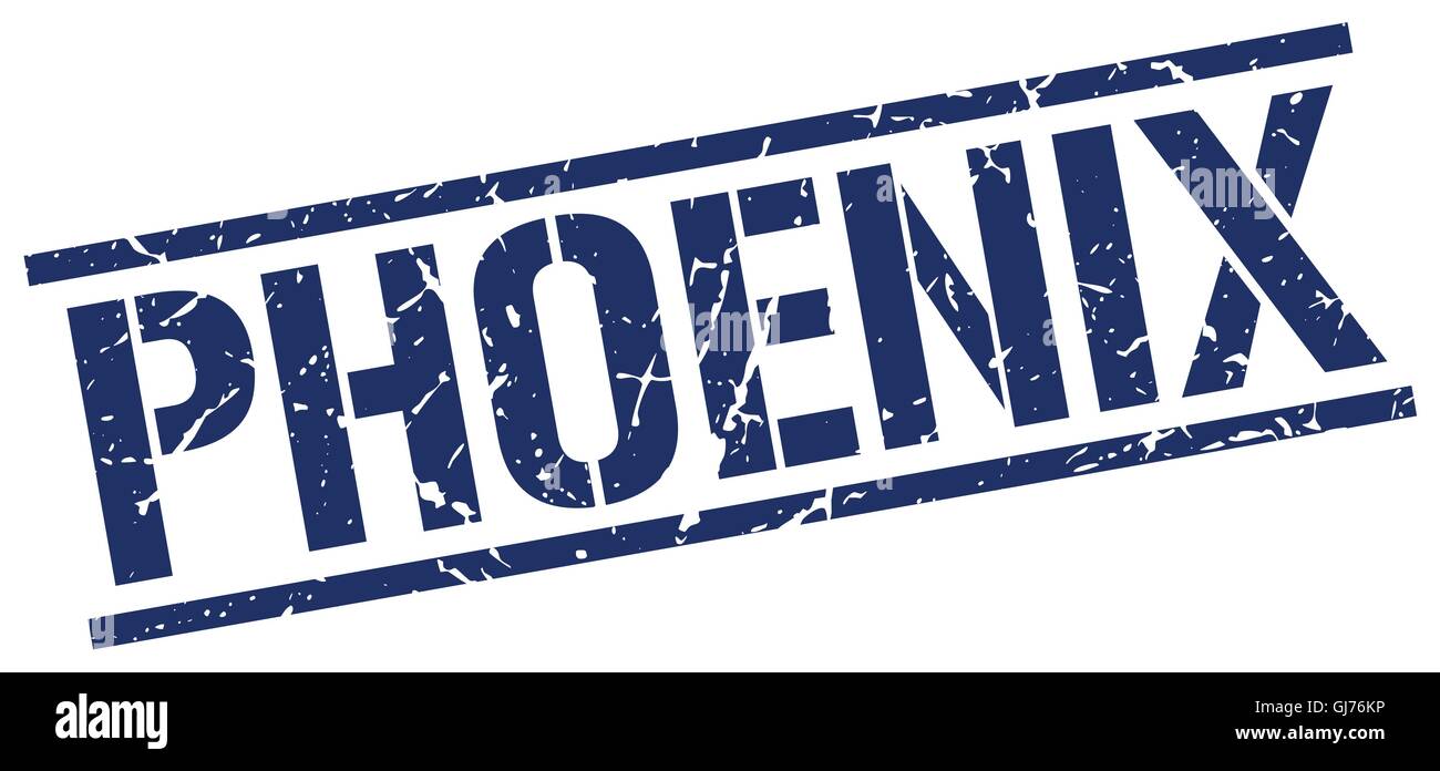 Phoenix blue square stamp Stock Vector Image & Art - Alamy