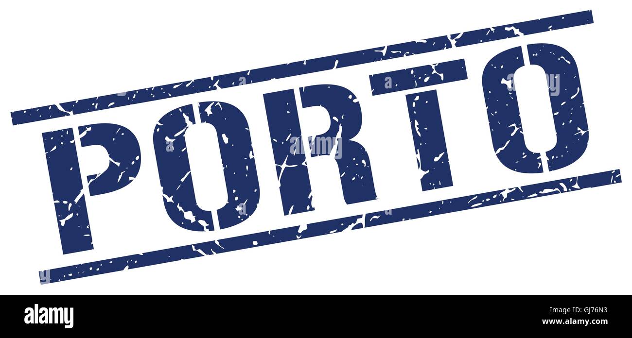 Porto blue square stamp Stock Vector Image & Art - Alamy