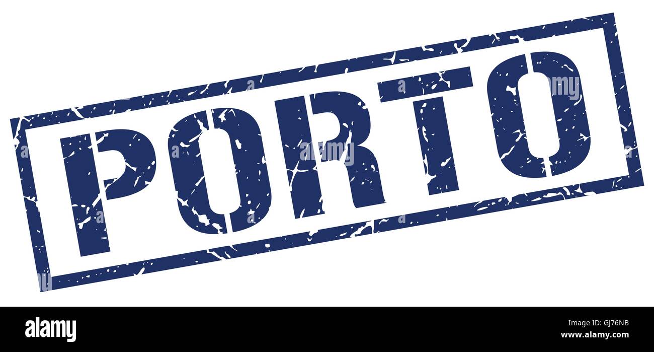 Porto blue square stamp Stock Vector Image & Art - Alamy