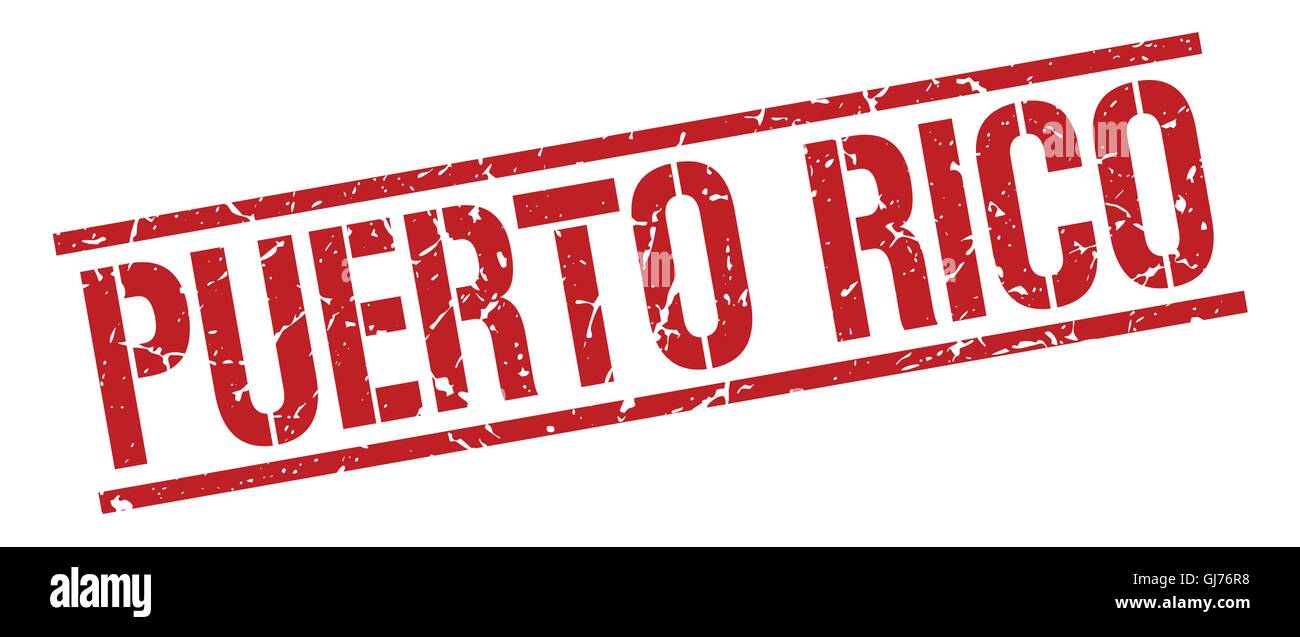 Puerto Rico red square stamp Stock Vector Image & Art - Alamy
