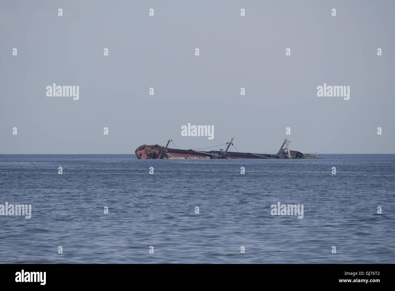 Manila, Philippines. 18th July, 2016. A ship wreck was left to rust and ...