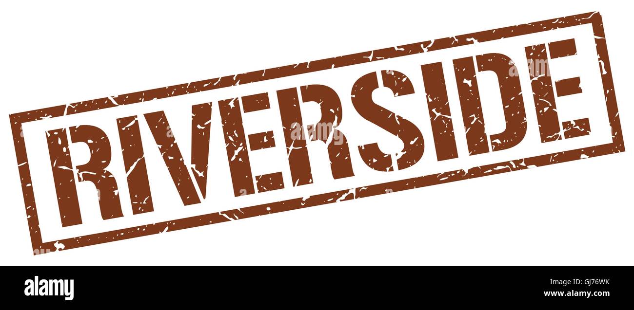 Riverside brown square stamp Stock Vector Image & Art - Alamy
