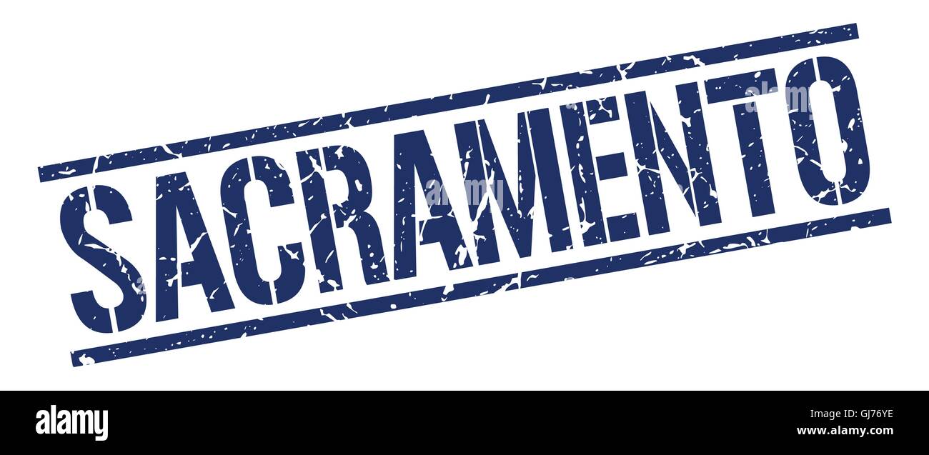 Sacramento blue square stamp Stock Vector Image & Art - Alamy