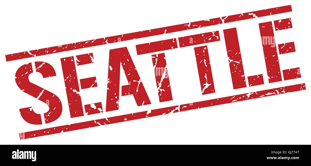 Seattle red square stamp Stock Vector Image & Art - Alamy