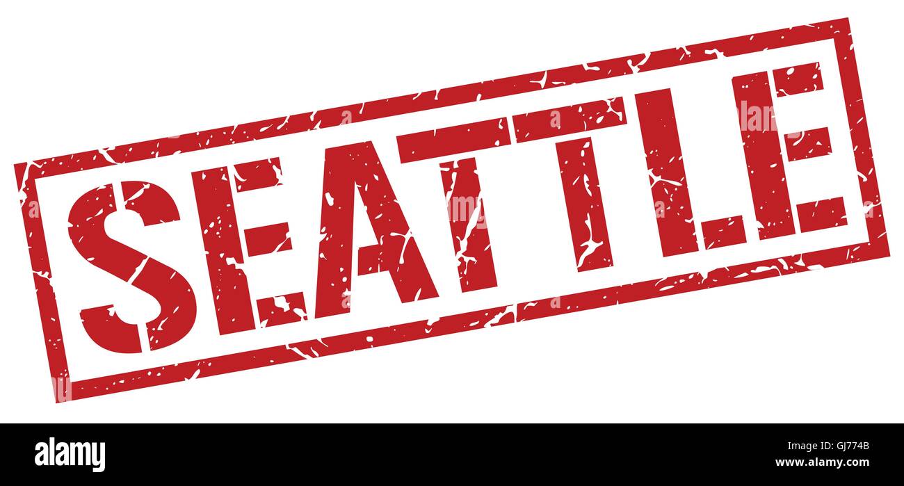 Seattle red square stamp Stock Vector Image & Art - Alamy