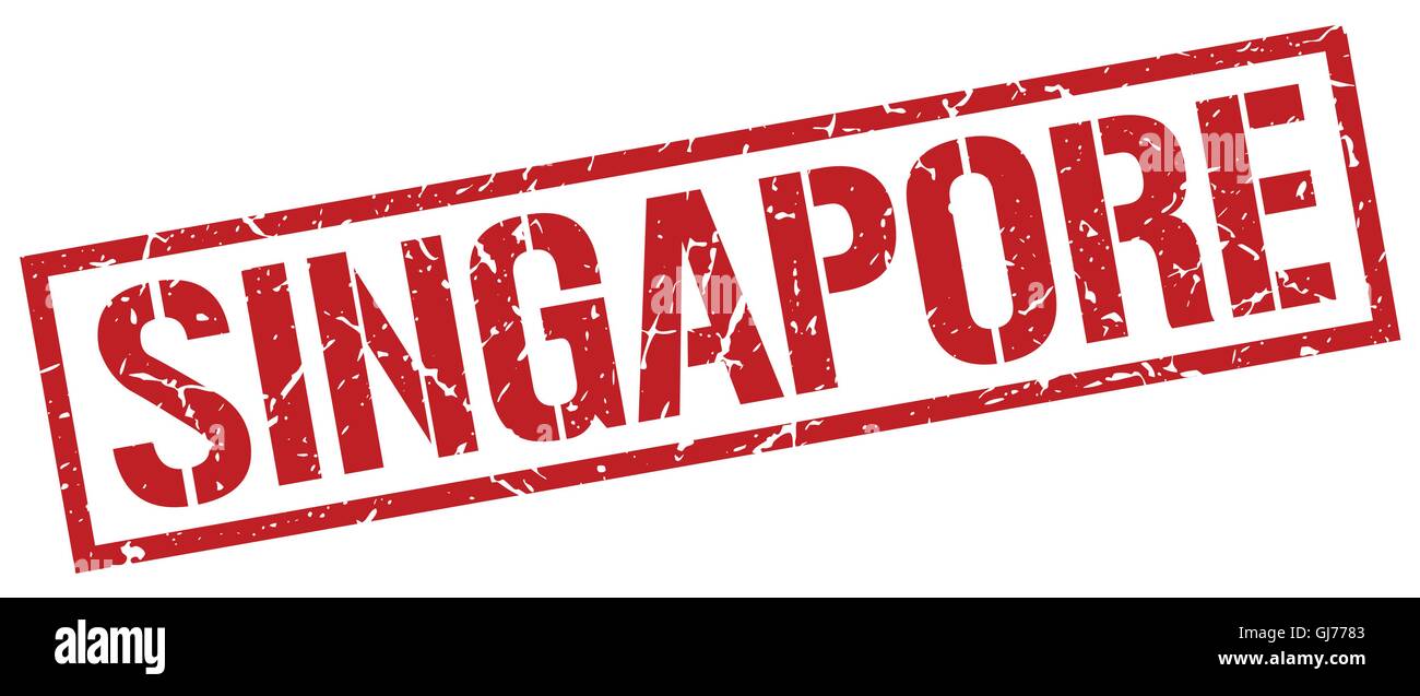 Singapore red square stamp Stock Vector Image & Art - Alamy
