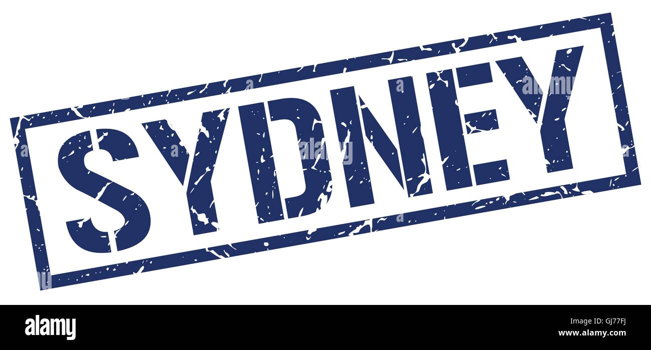 Sydney blue square stamp Stock Vector Image & Art - Alamy