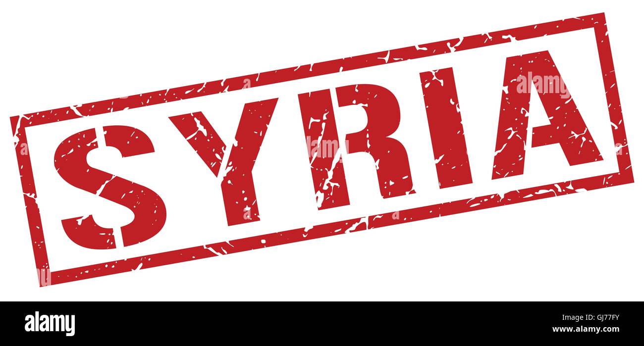 Syria red square stamp Stock Vector Image & Art - Alamy