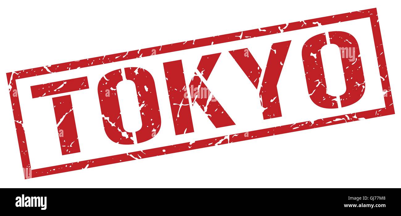 Tokyo red square stamp Stock Vector Image & Art - Alamy
