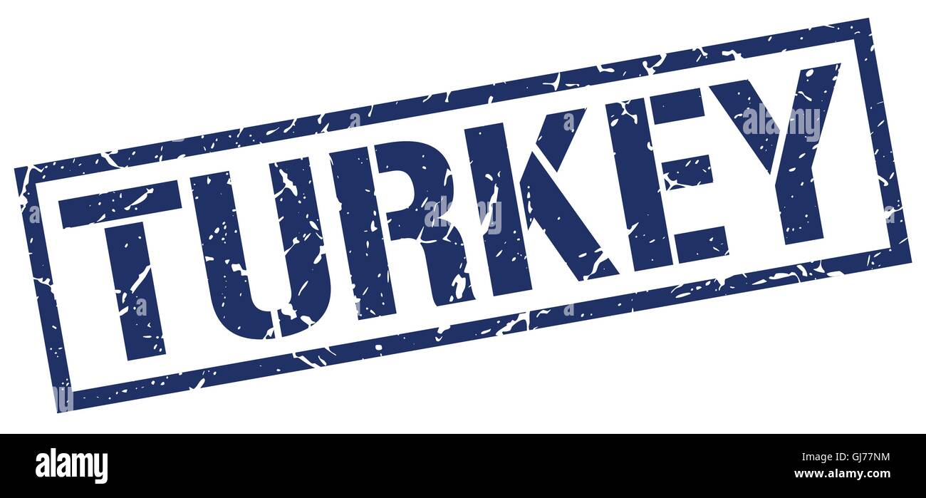Turkey blue square stamp Stock Vector Image & Art - Alamy