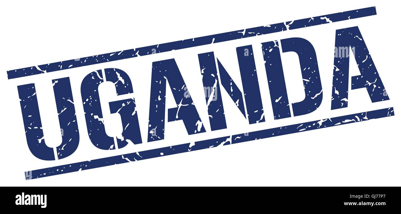 Uganda blue square stamp Stock Vector Image & Art - Alamy