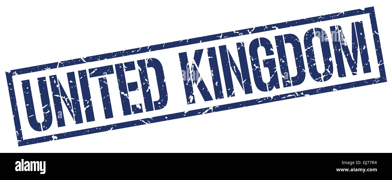 United Kingdom blue square stamp Stock Vector Image & Art - Alamy